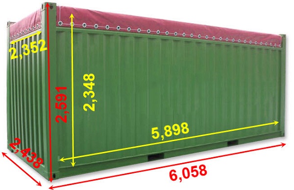 Kích Thước Container 10, 20, 48, 50, 60 Feet Cao, Lạnh 2021